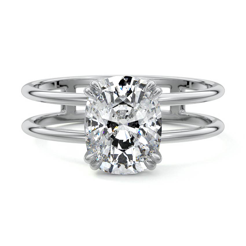 Angelica - Double Band Double Claw Prong Solitaire Setting – Lab ...