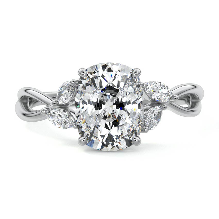 Tethis - Nature Inspired Floral Setting WG – Lab Diamond NY, LLC